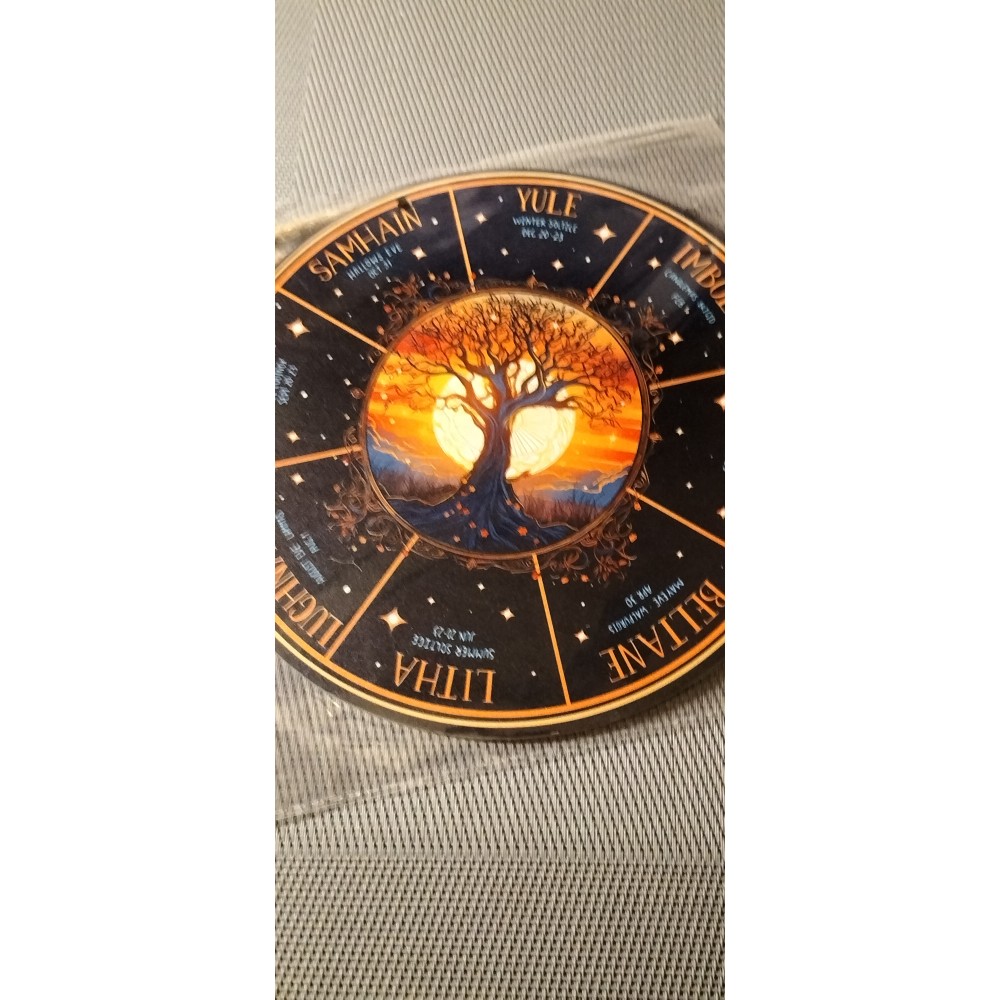 Wooden Wall Plaque Wheel of Year Tree of Life